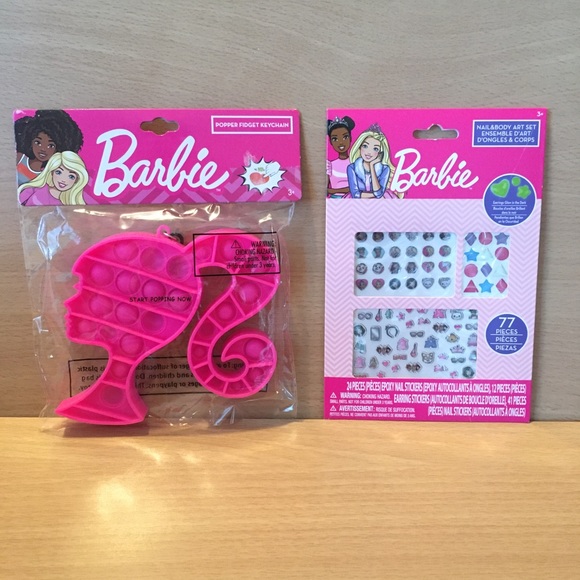 Barbie | Toys | Barbie Face Nails Set Fidget Popper Toy Keychain | Poshmark